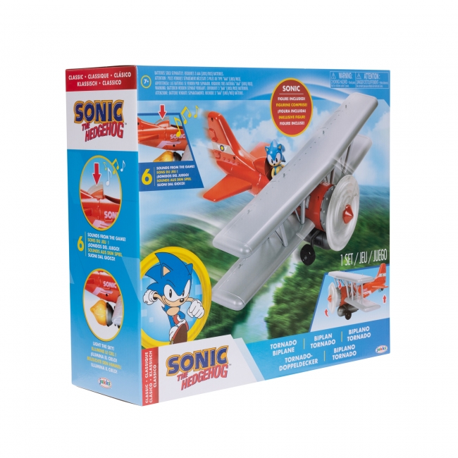 SONIC plane Tornado Biplane with Sonic fig | XS Leksaker