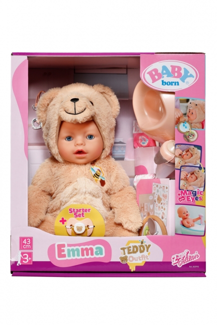 BABY BORN doll Emma in Bear Style, 43 cm | XS Leksaker | XS Leksaker